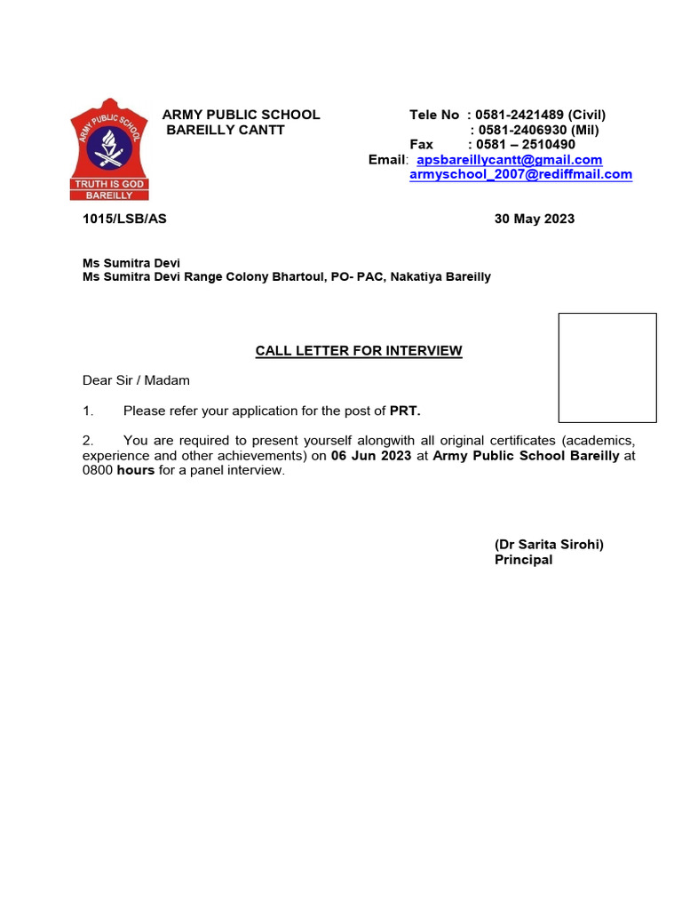 23yxsayw.2pp Call Letter | PDF | Equipment | Office Work