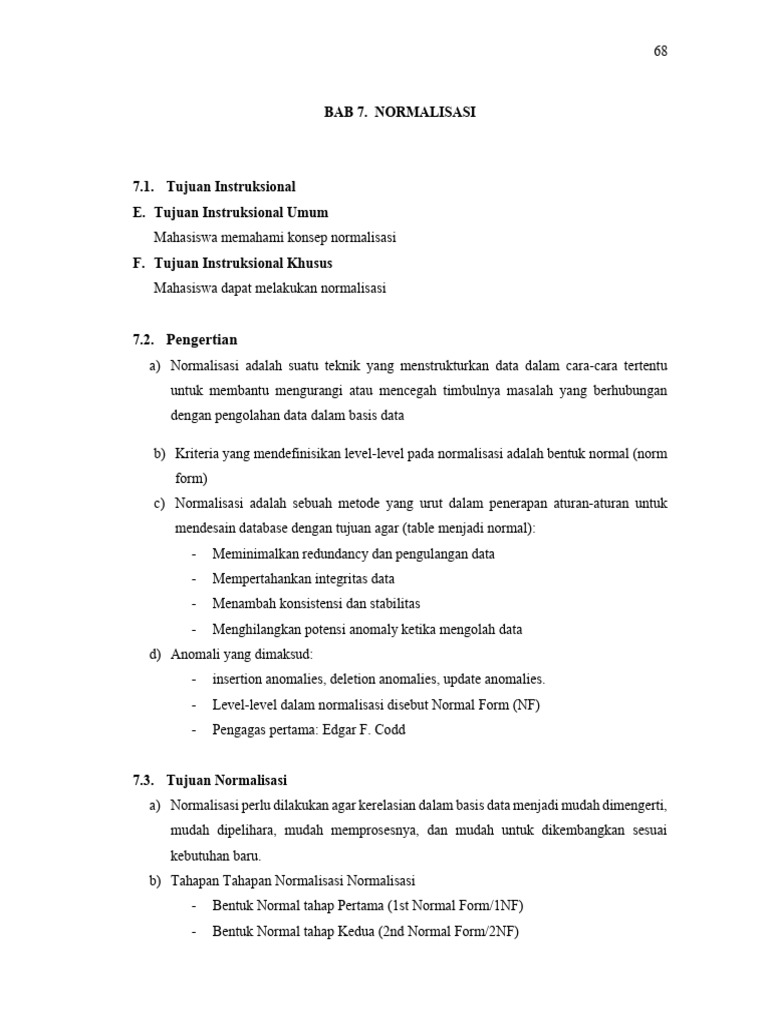 Normalisasi Basis Data untuk Mahasiswa | PDF