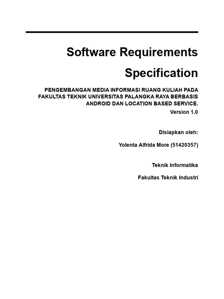 Software Requirements Specification | PDF