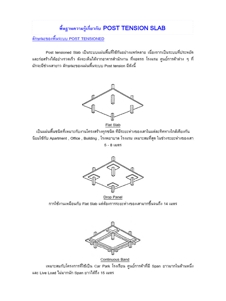 Post Tension Slab | PDF
