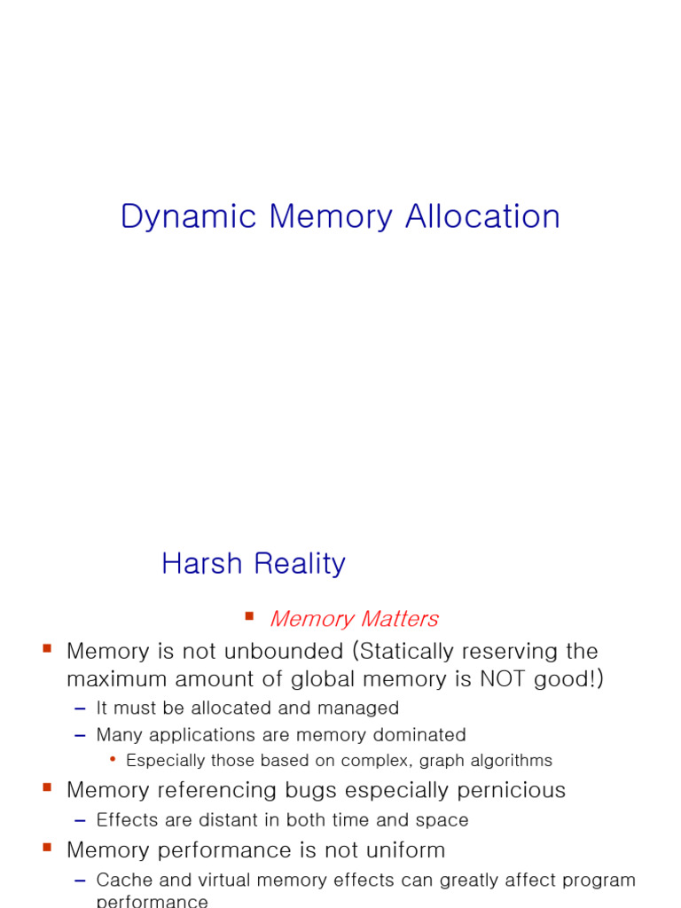 Dynamic Memory Allocation | PDF | Pointer (Computer Programming) | Computing
