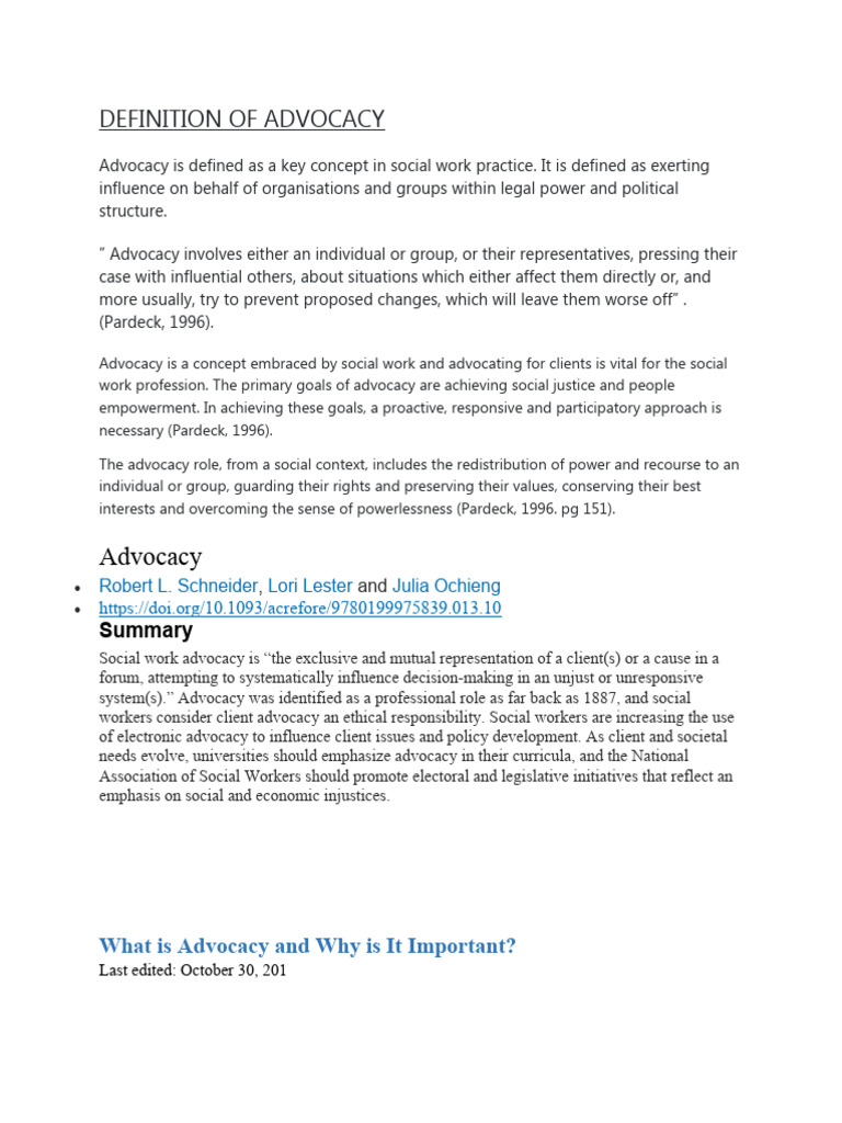 What is Advocacy | PDF | Political Science