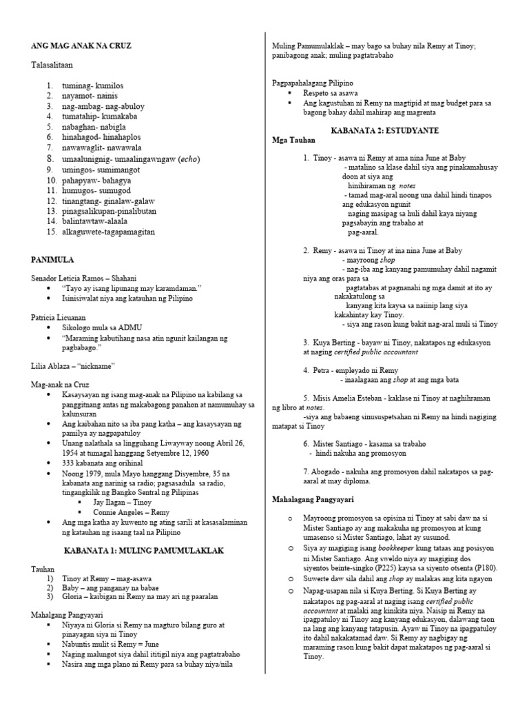 Ang Mag Anak Na Cruz PDF Free | PDF