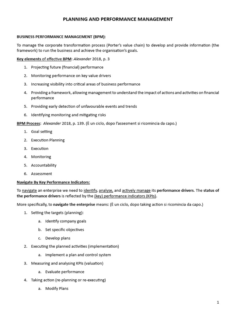 Notes PPM | PDF | Strategic Management | Performance Indicator