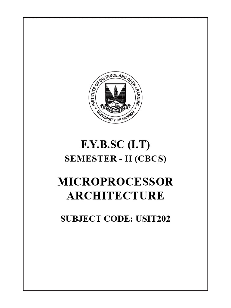 Microprosessor Notes | PDF | Central Processing Unit | Assembly Language