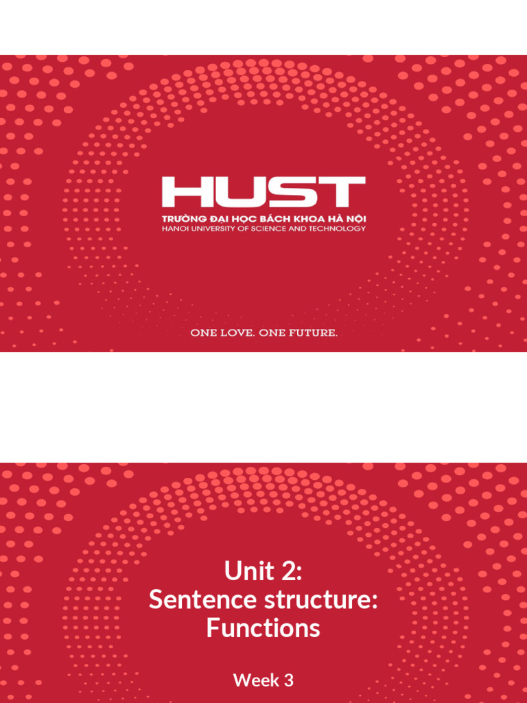 Unit 2 - Sentence Structures - Function | PDF