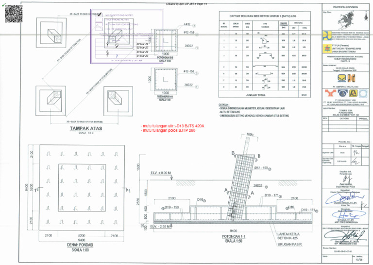 Tower T 301 Pondasi Bb10 Kelas 3 Chimney Ext 1m Pdf