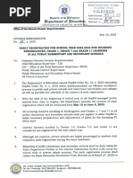 DM No. 49 S. 2025 Early Registration For School Year 2025 2026 | PDF