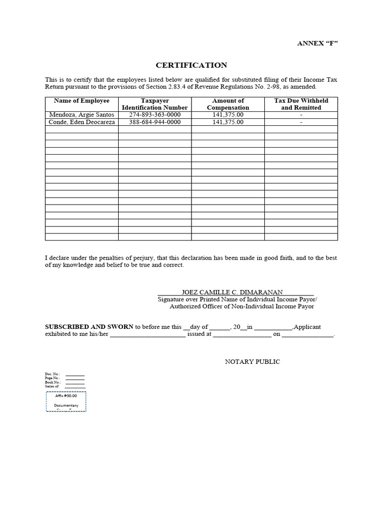 Annex F RR 11-2018 | PDF