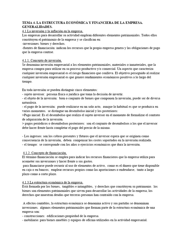Tema 4 y 5 Gefe | PDF | Business | Inversiones