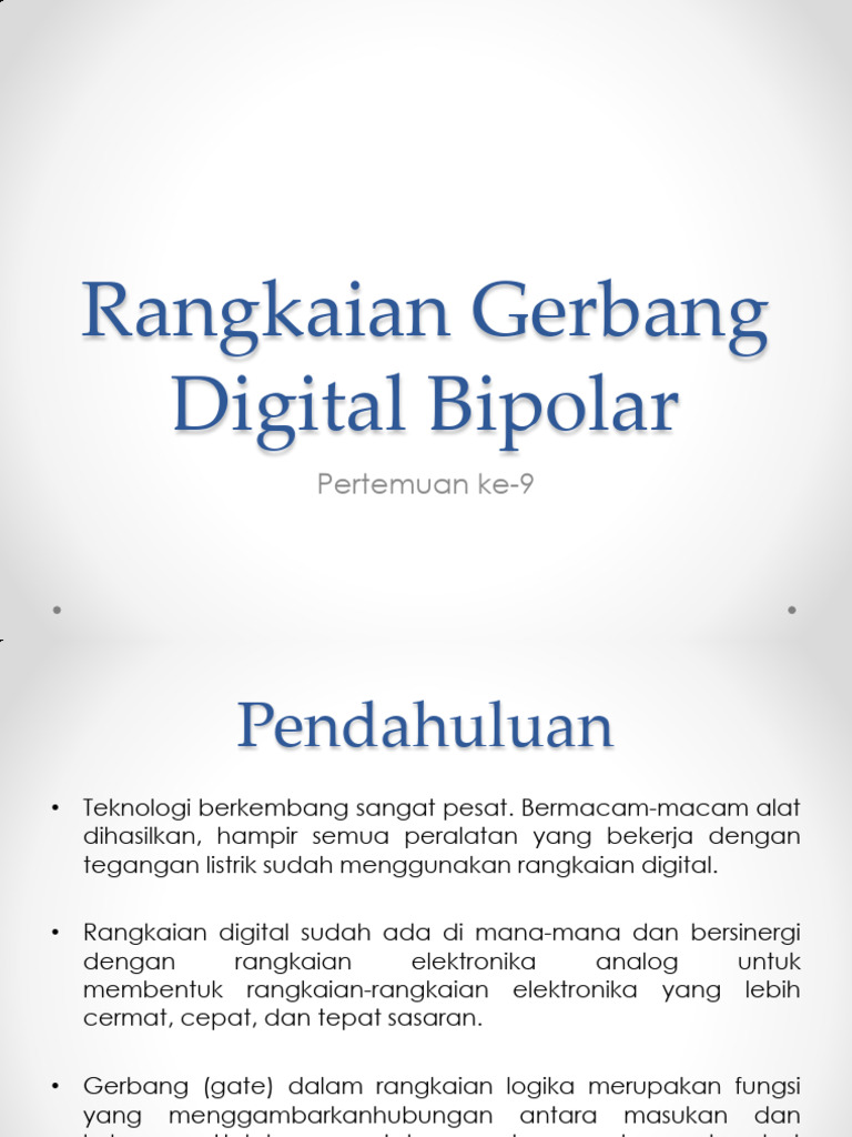 Rangkaian Gerbang Digital Bipolar | PDF