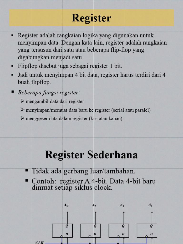 Rangkaian Register | PDF