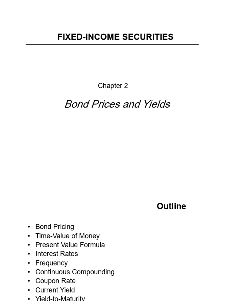 Chapter 2 | PDF | Bonds (Finance) | Yield (Finance)
