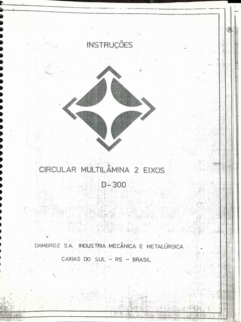 Instruções Circular Multilâmina 2 Eixos D-300 | PDF