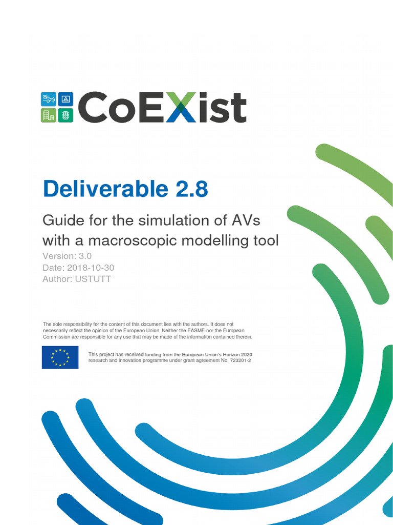 D2.8 Guide For The Simulation of AVs With A Macroscopic Modelling Tool ...