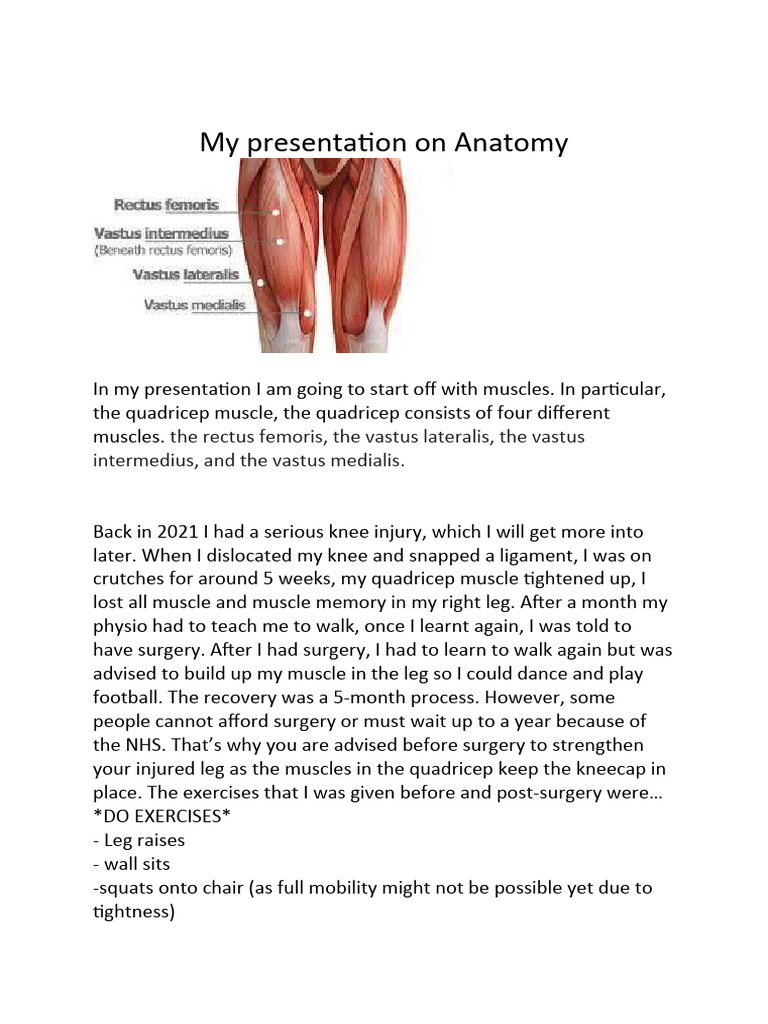 Context Prac Presentation | PDF | Knee | Limbs (Anatomy)