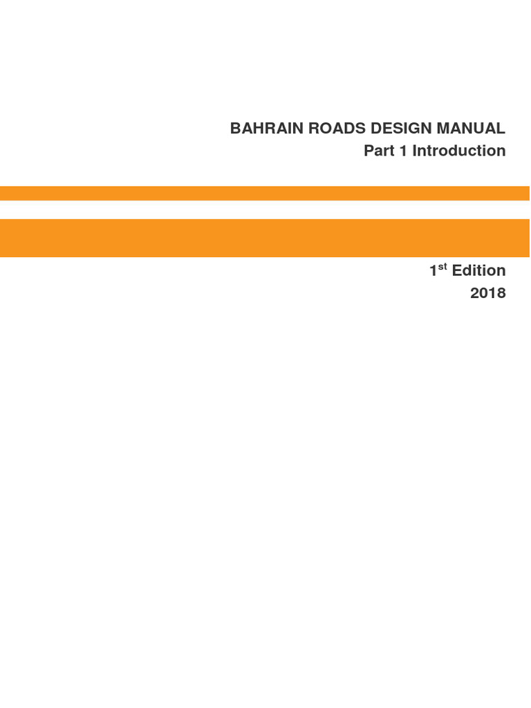 BRDM_2018_ Vol1_Part1_Introduction | PDF | Road | Traffic