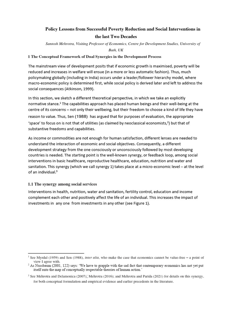 Policy Lesson Poverty Rerduction | PDF | Economic Growth | Poverty ...