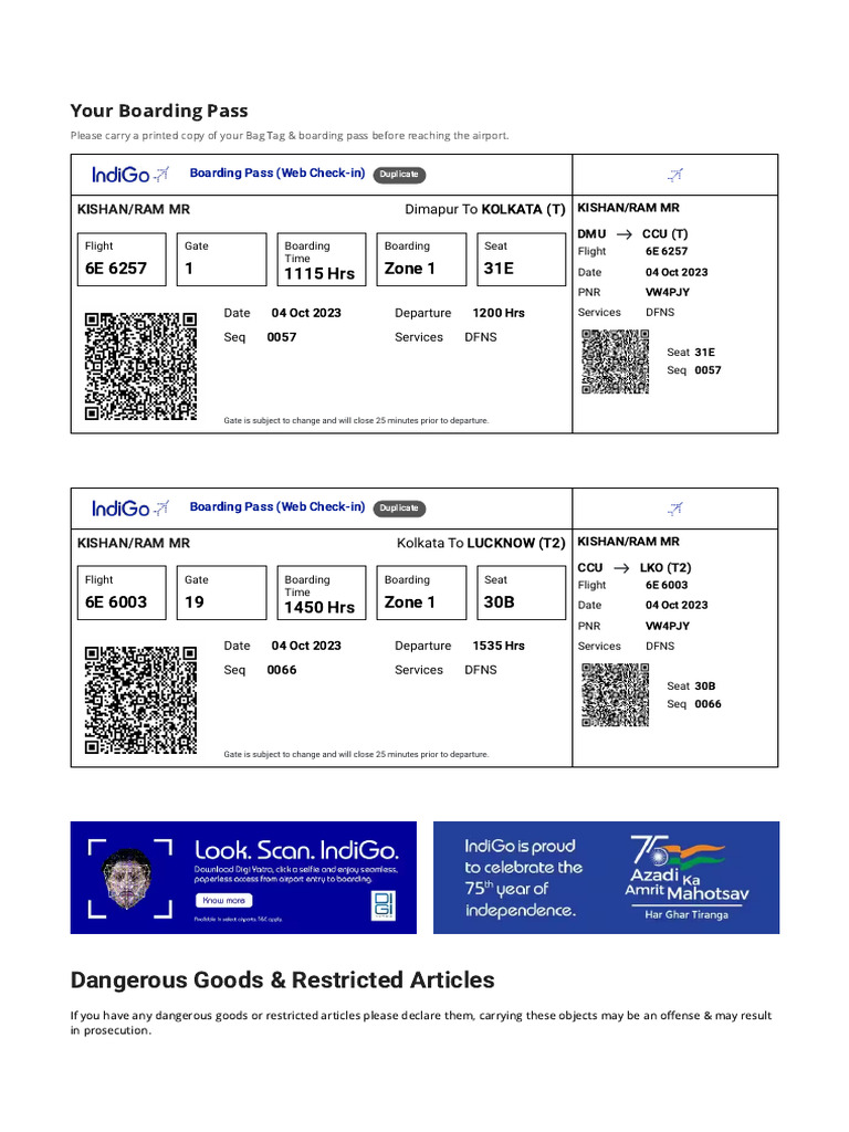 Boarding Pass | PDF