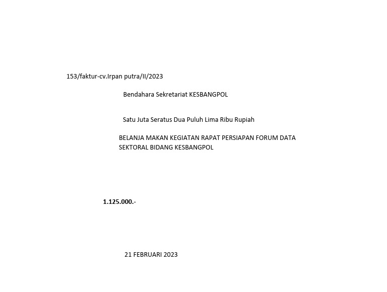 Faktur CV Irfan | PDF