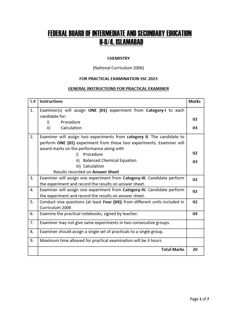 SSC 2023 Chemistry Practical Guidelines | PDF | Ethanol | Solubility
