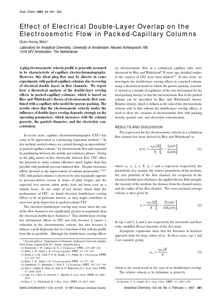 Double layer effect | PDF | Porosity | Physical Sciences