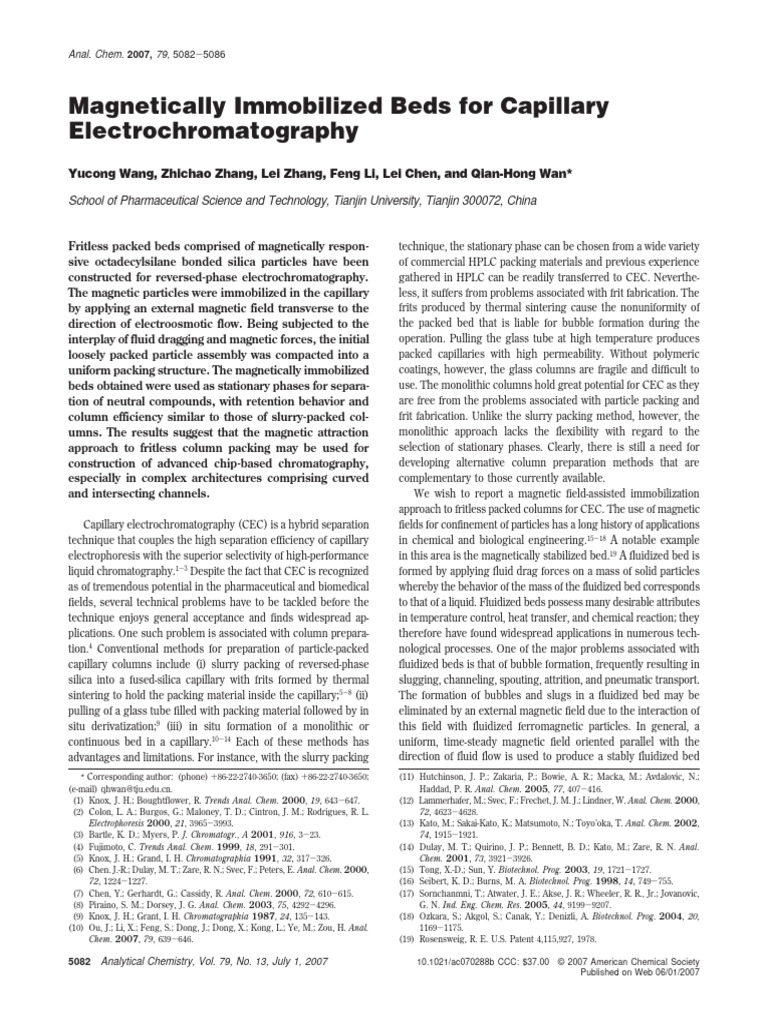 Magnetic Beads For ECE | PDF | Chromatography | Materials Science