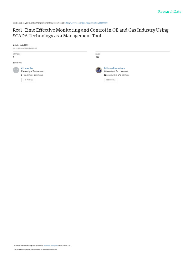 Real Time | PDF | Scada | Pipeline Transport