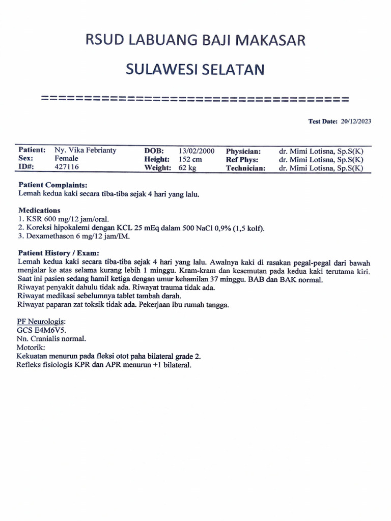 EMG Ny. Vika Febrianty | PDF