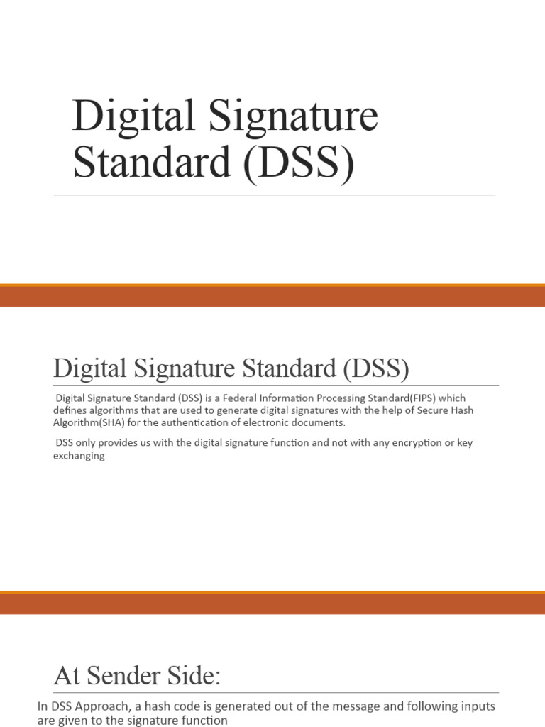 Digital Signature Standard (DSS) | PDF | Games & Activities | Computers