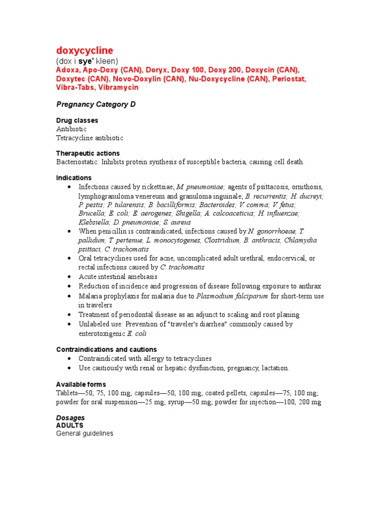 Doxycycline | PDF | Rtt | Health Sciences