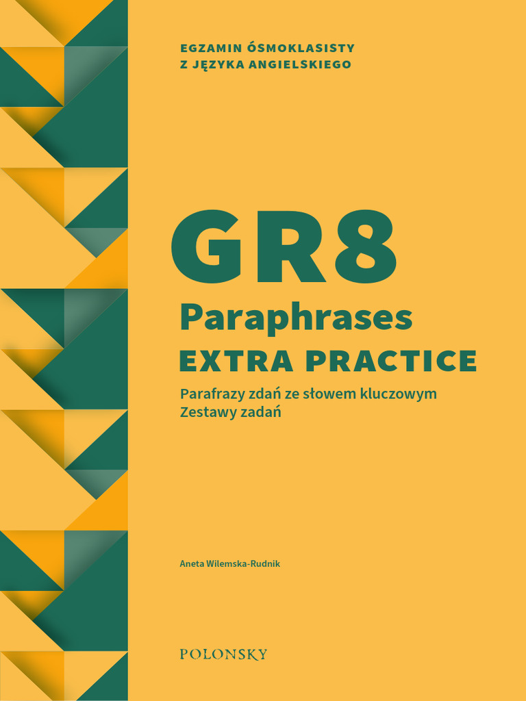 GR8 Paraphrases Extra Practice Sample Set 7 With Key | PDF