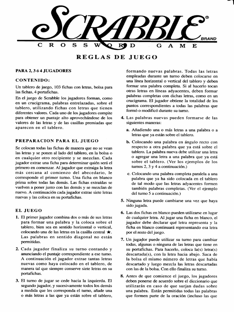 Scrabble (Spanish) | PDF