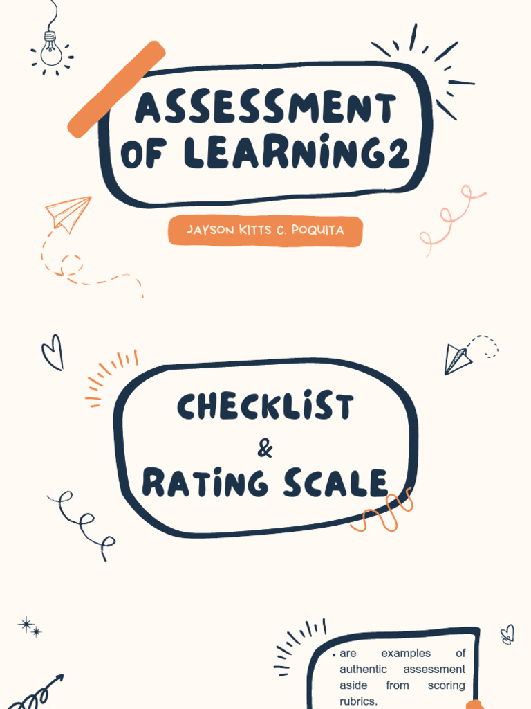 Checklist and Rating Scale | PDF