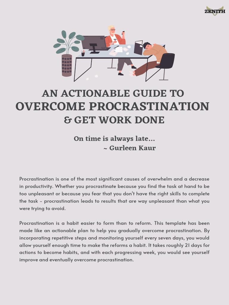 Overcome Procrastination - ZSL | PDF | Professional Skills | Procrastination