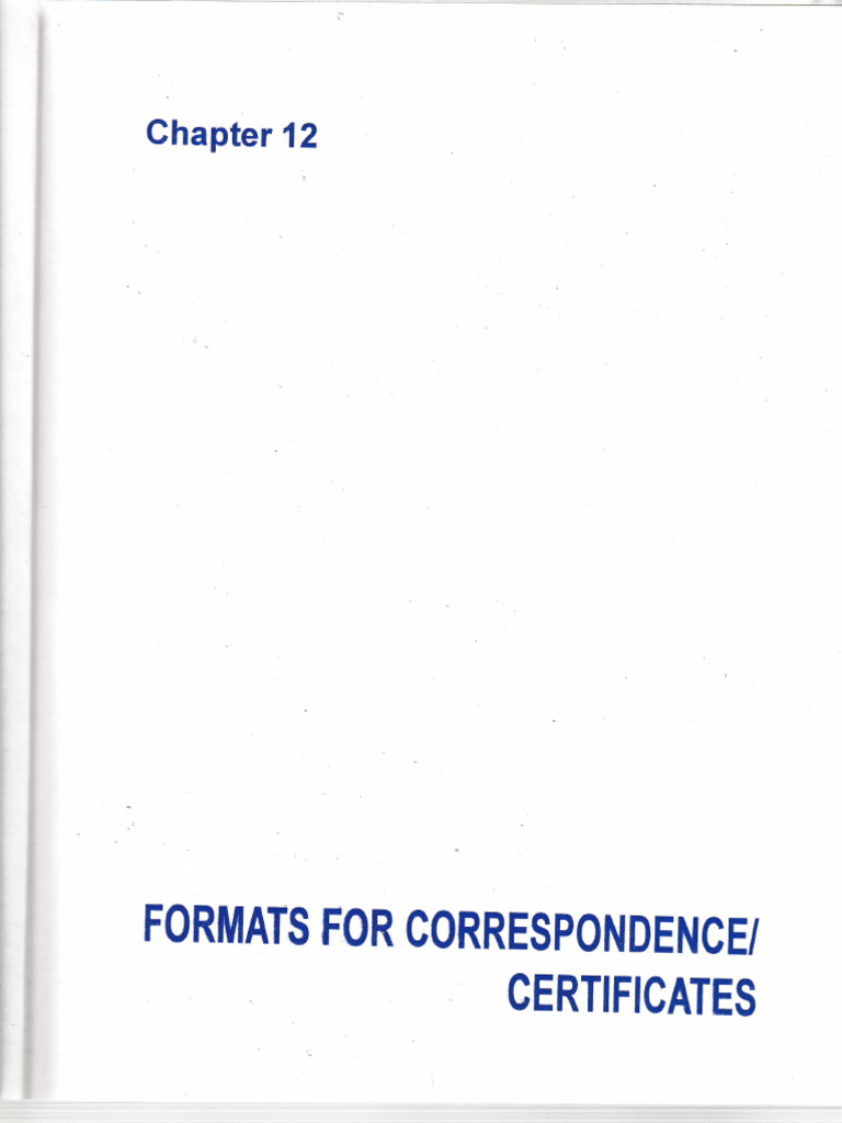 Formates For Correspondence | PDF | Service Industries