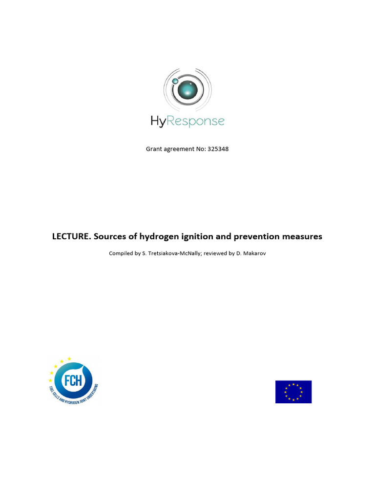 Sources of Hydrogen Ignition Notes | PDF | Electrostatic Discharge ...