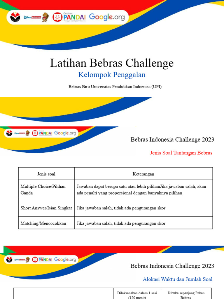 Latihan Bebras Challenge SMP | PDF