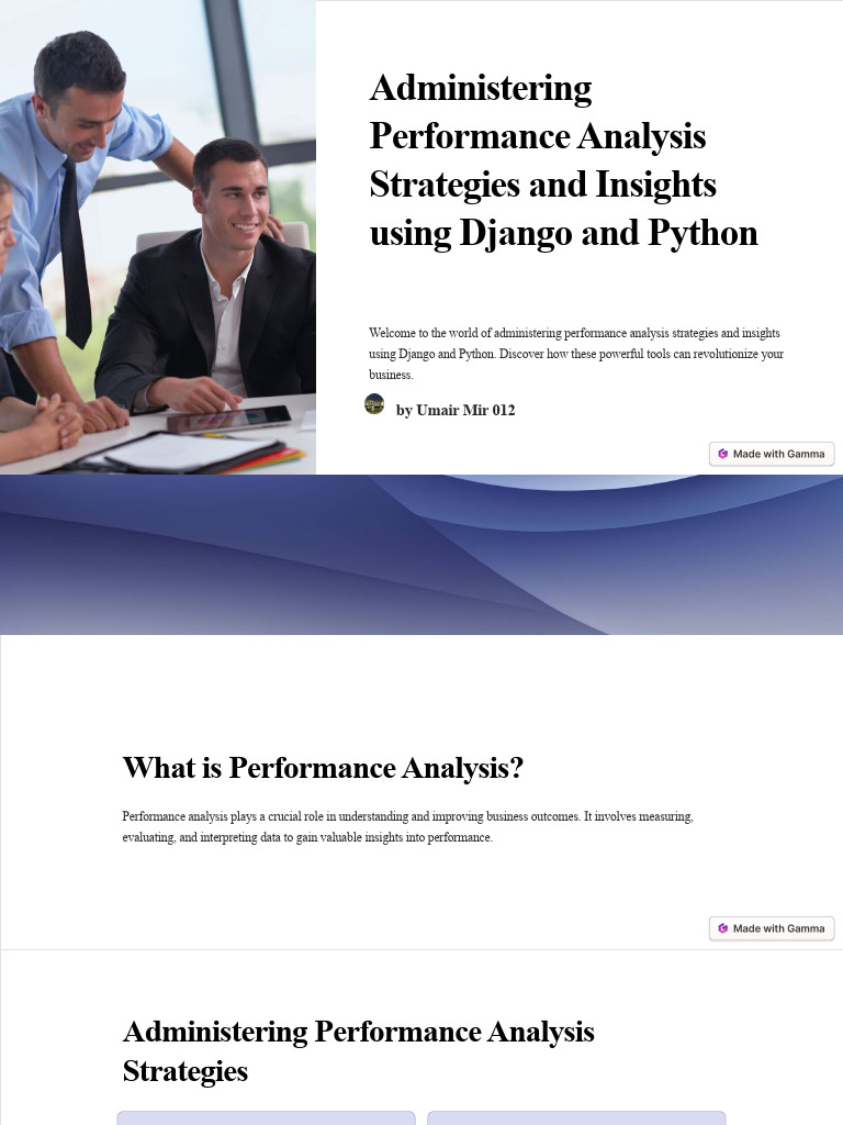 Administering Performance Analysis Strategies and Insights Using Django and Python | PDF | Data ...