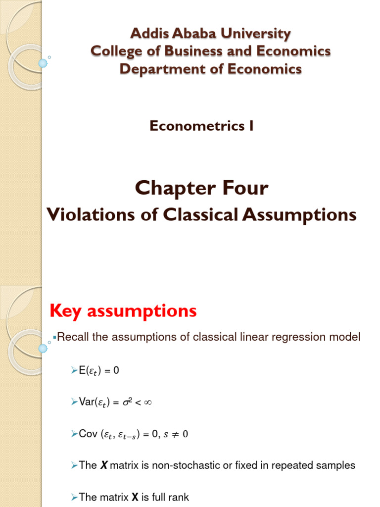 Chap4 Econometrics I Jonse | PDF | Ordinary Least Squares | Errors And Residuals