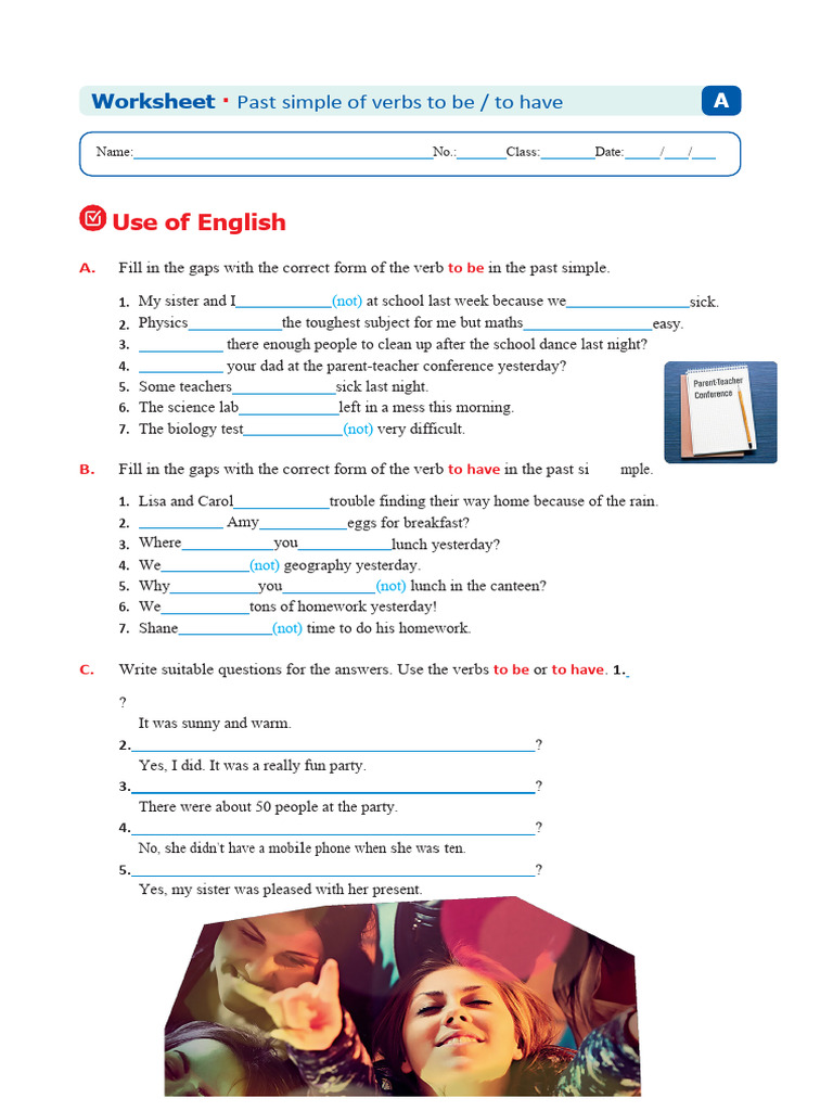 Worksheet Past Simple Be Have | PDF | Foreign Language Studies
