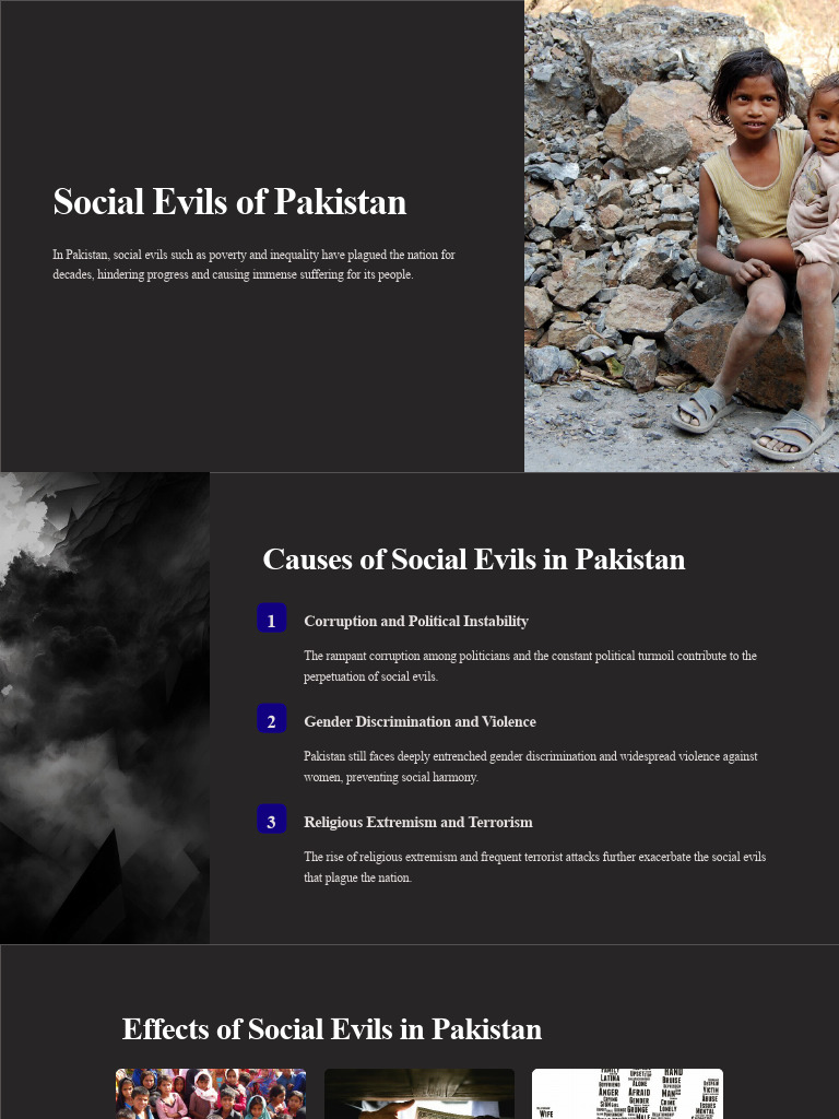 Social Evils Impacting Pakistan's Progress | PDF | Social Science