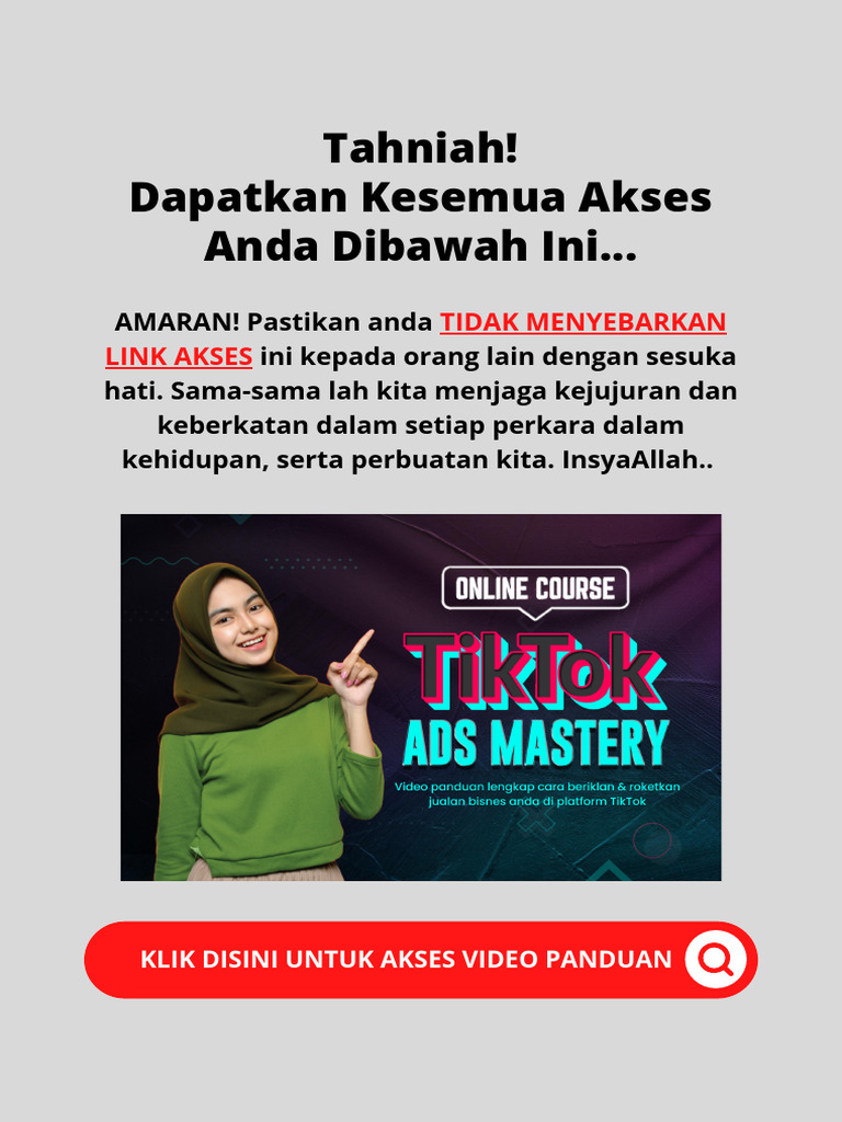 Tahniah Dapatkan Kesemua Akses Anda Dibawah Ini... Mfoda8 | PDF