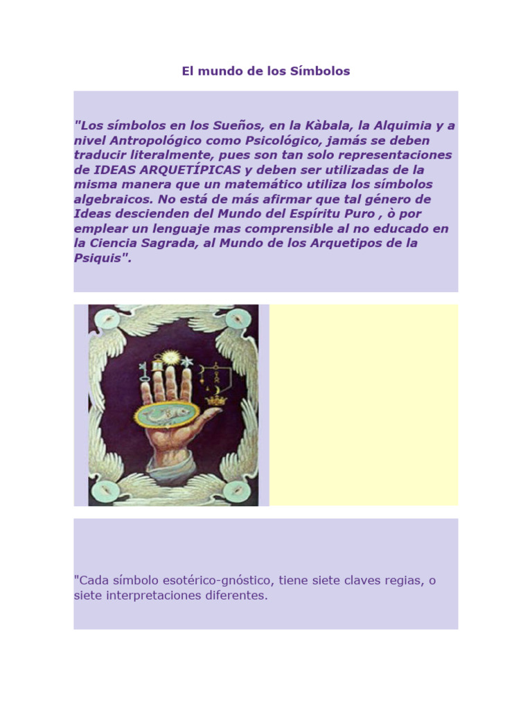 El Mundo de Los Símbolos | PDF | Verdad | Los símbolos