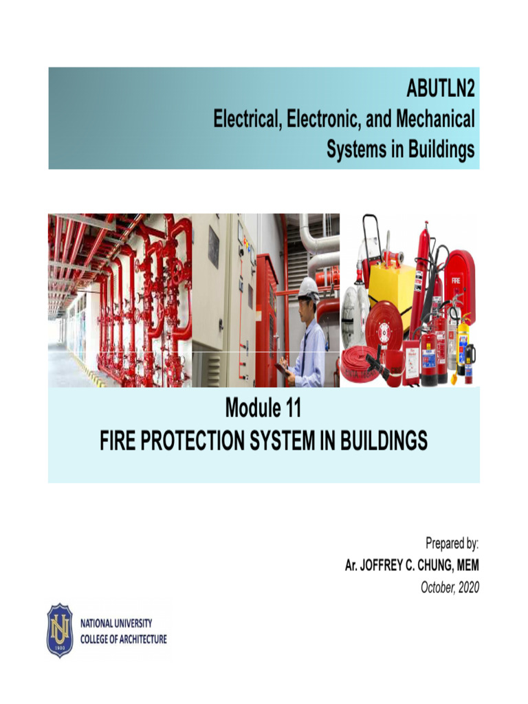 Module 11 - Fire Protection | PDF | Fire Sprinkler System | Firefighting