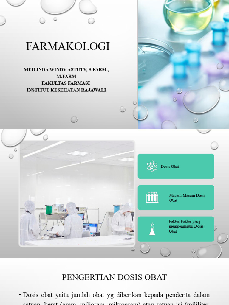 Farmakologi Dosis Obat | PDF