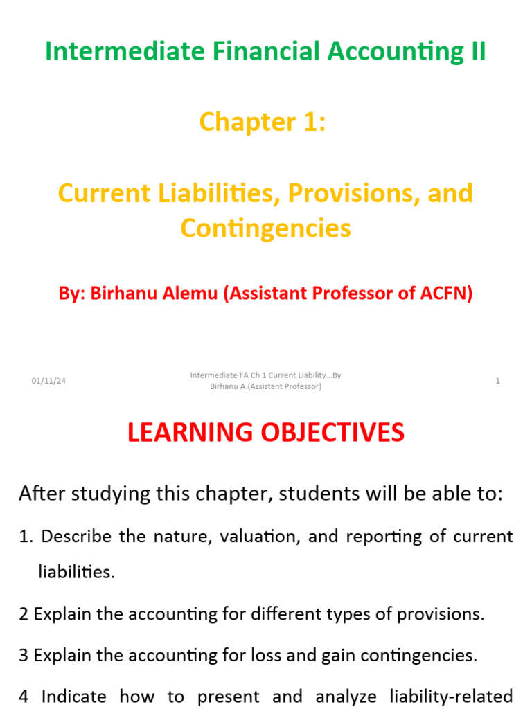 Intermediate Financial Accounting Current Liabilities Pdf Payroll