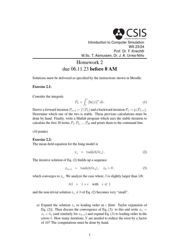 Sheet 2 | PDF | Algorithms | Computational Science