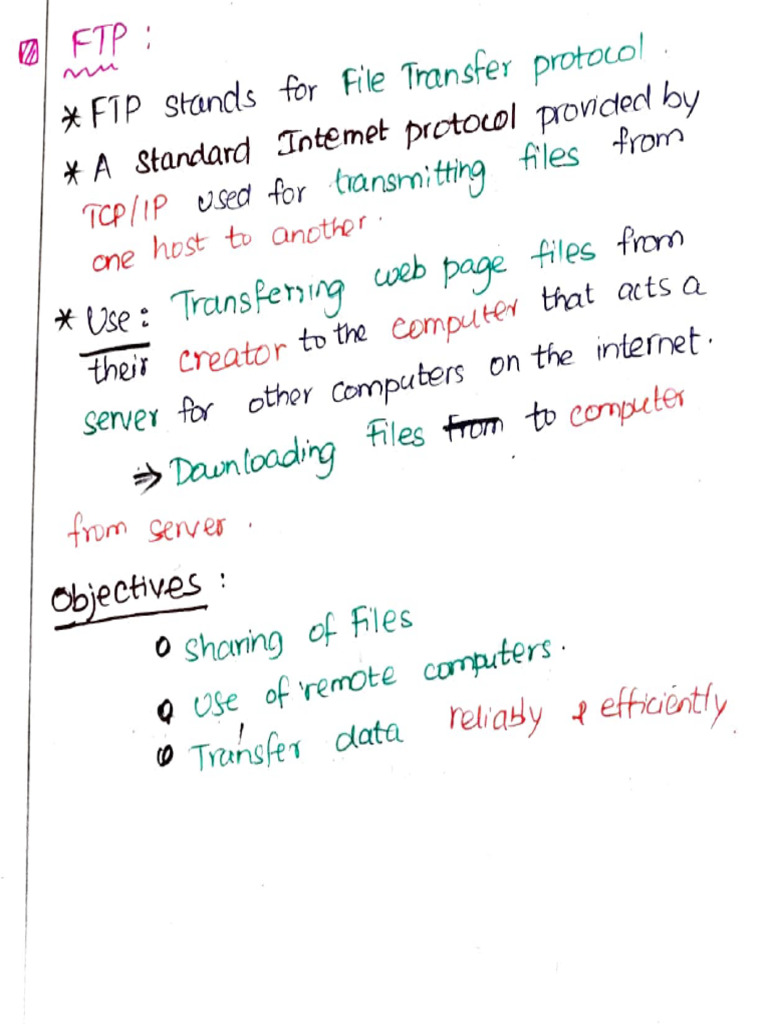 FTP - 13 Mark | PDF | File Transfer Protocol | Port (Computer Networking)