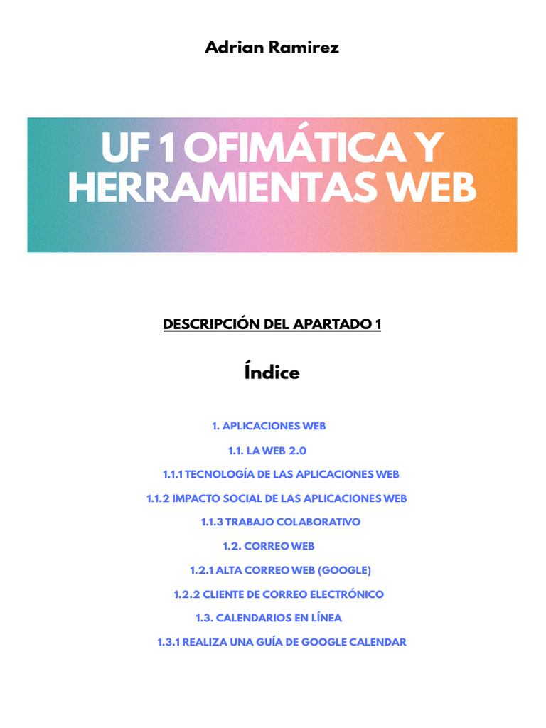 Uf 1 Ofimática y Herramientas Web | PDF